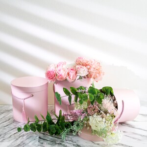 3 Sizes Round Flower Box With Tassel and Lid Flower Box Valentines Day ...