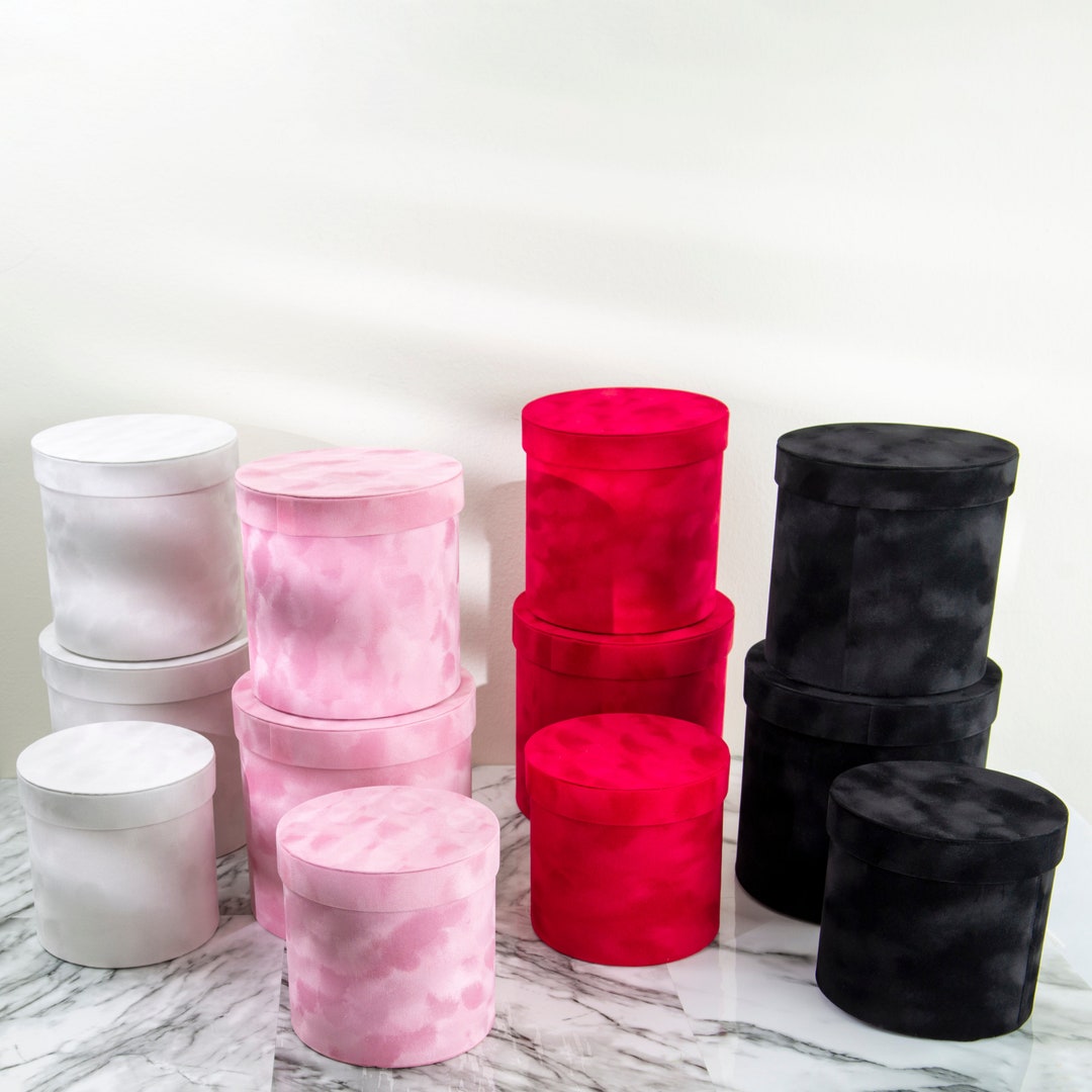 Luxury Velvet Cylinder Boxes, Premium Boxes, Round Gift Box, Gift Box ...