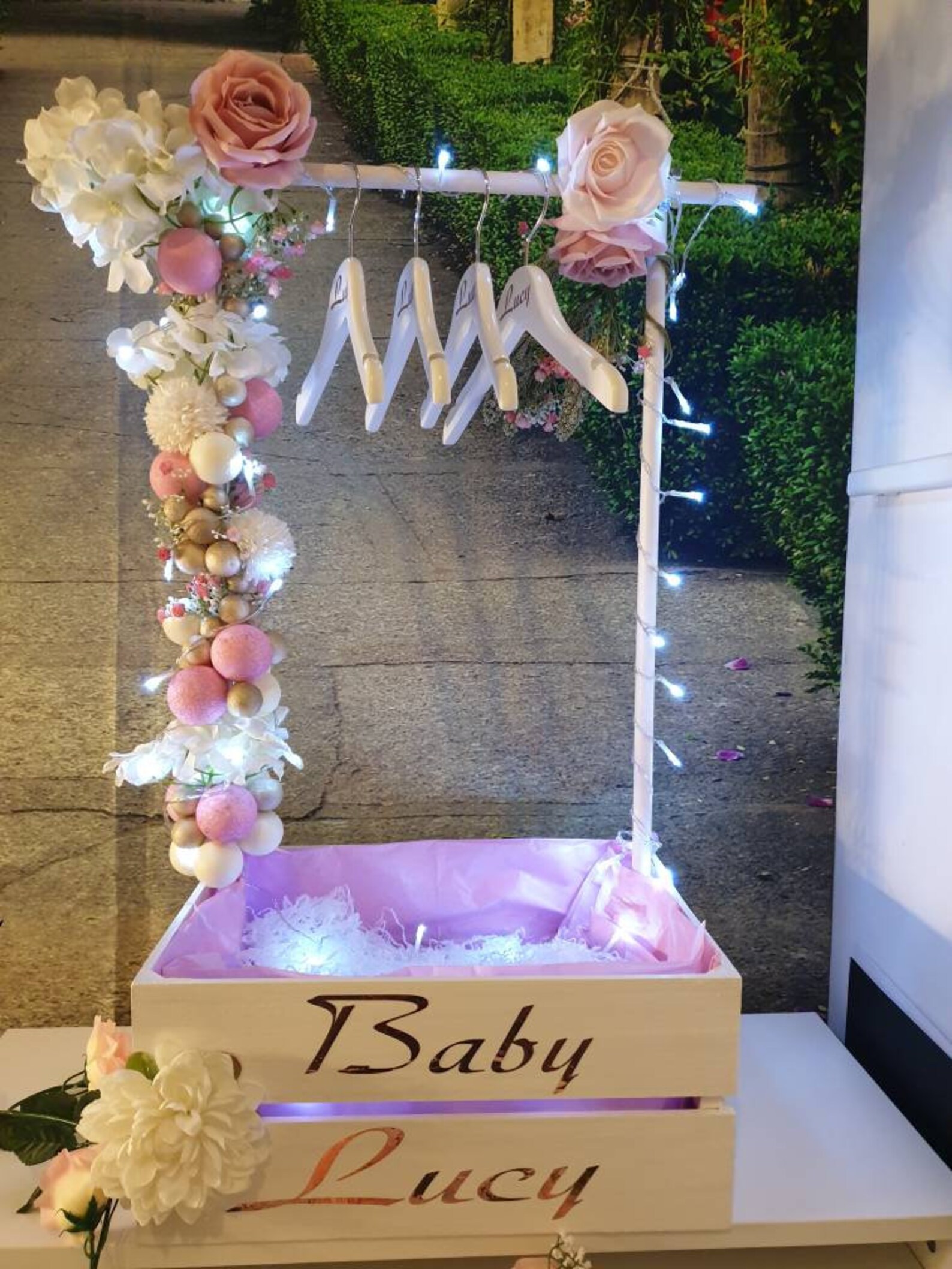 Baby Hamper Crate With Clothing Rail, Rail Crate, Baby Gifts, Baby ...