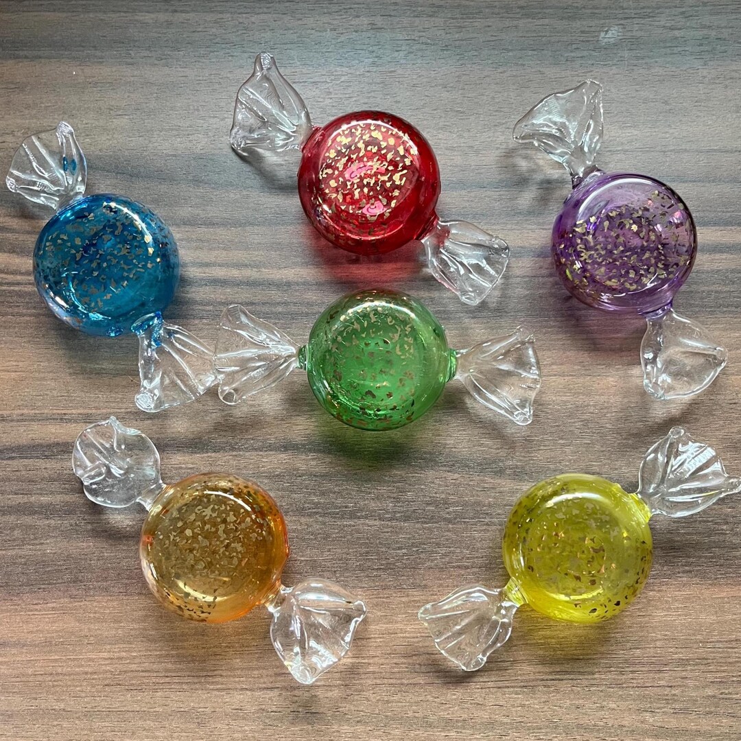 Glass Candy, Vintage Glass Candy, Art Glass Paperweight, Hand Blown Art ...