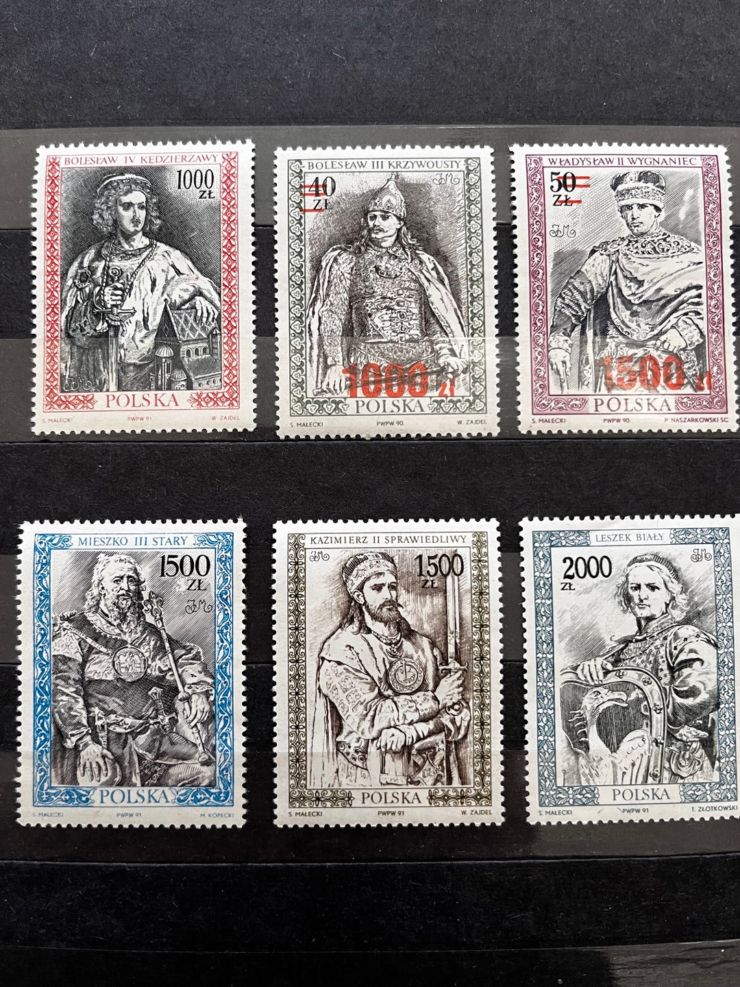 Polish Kings and Princeses on Stamps, Royalty Polish Stamps, Poland ...