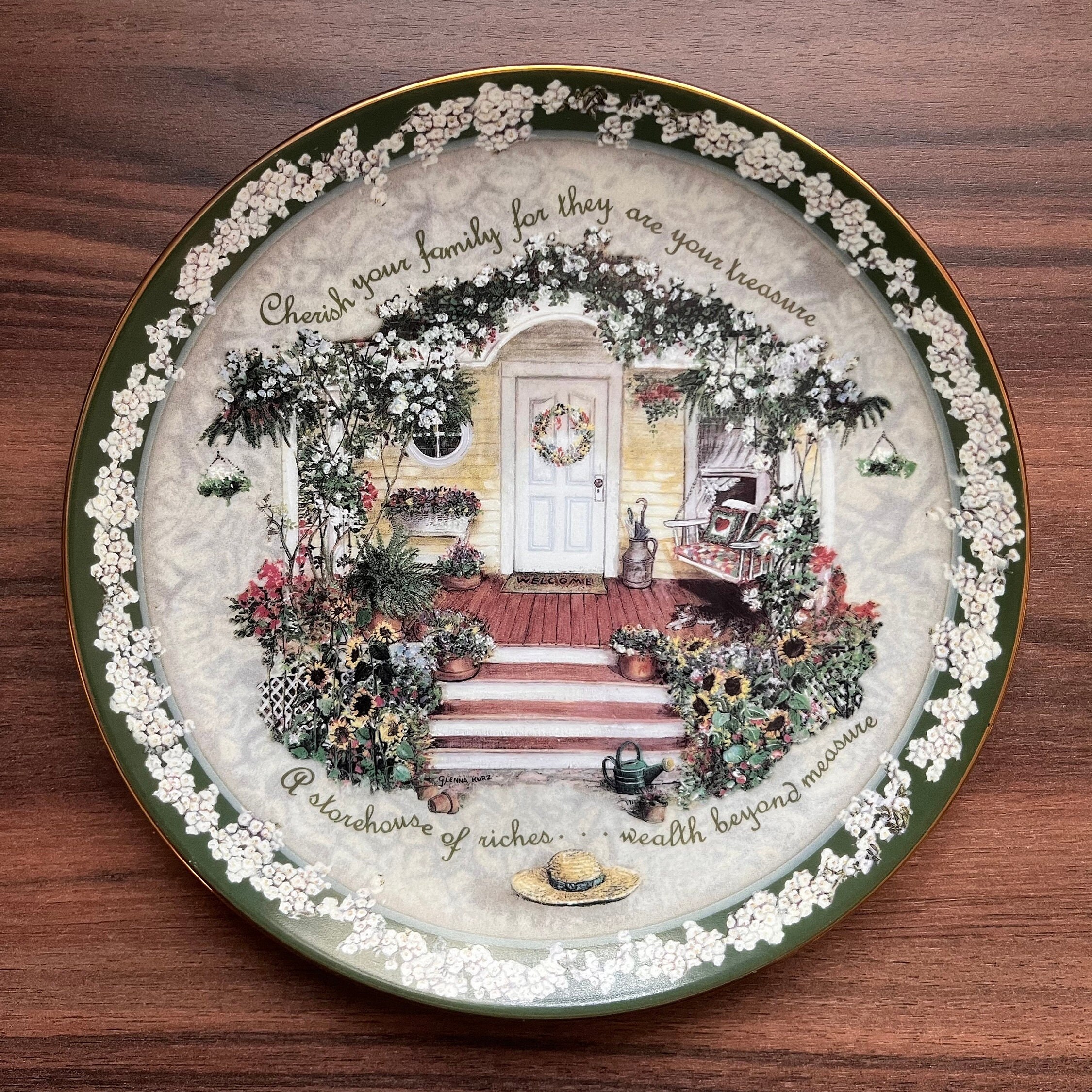 Welcome Home Plate Cherish Your Family Plate by Glenna Kurz - Etsy