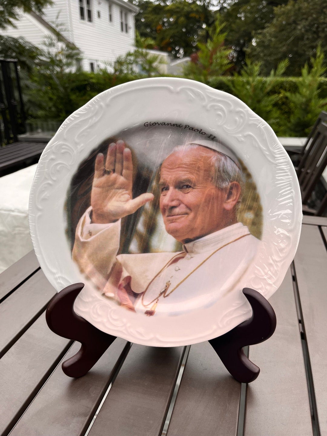 Pope John Paul II Ceramic Souvenir Plate: Italy Wall Decor - Etsy