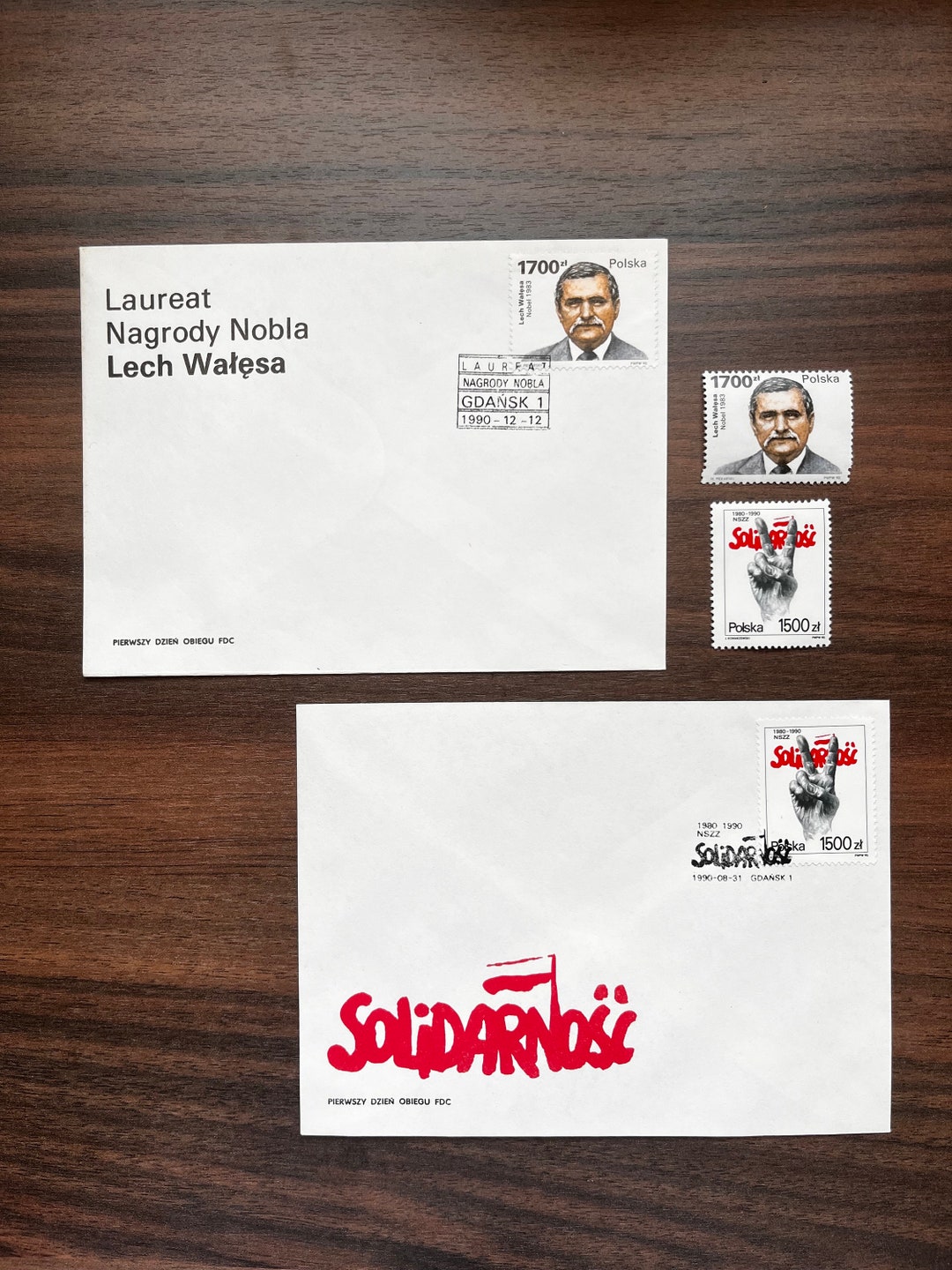 Solidarnosc Poland Stamps FDC 1990: Lech Walesa Nobel Prize - Etsy