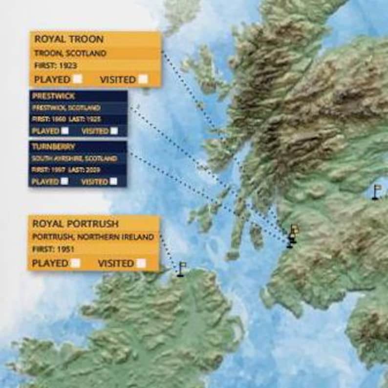 Golf Map - Open Venues - British Golf Map - Top Golf Courses - Golf ...