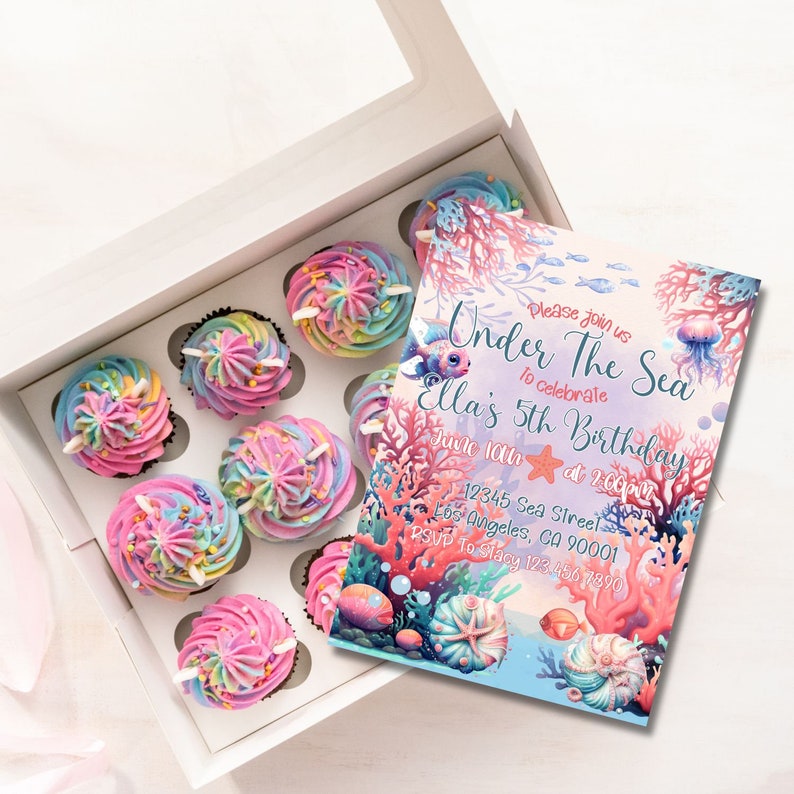 Editable Under the Sea Birthday Invitation, Ocean Animals Party Invite ...