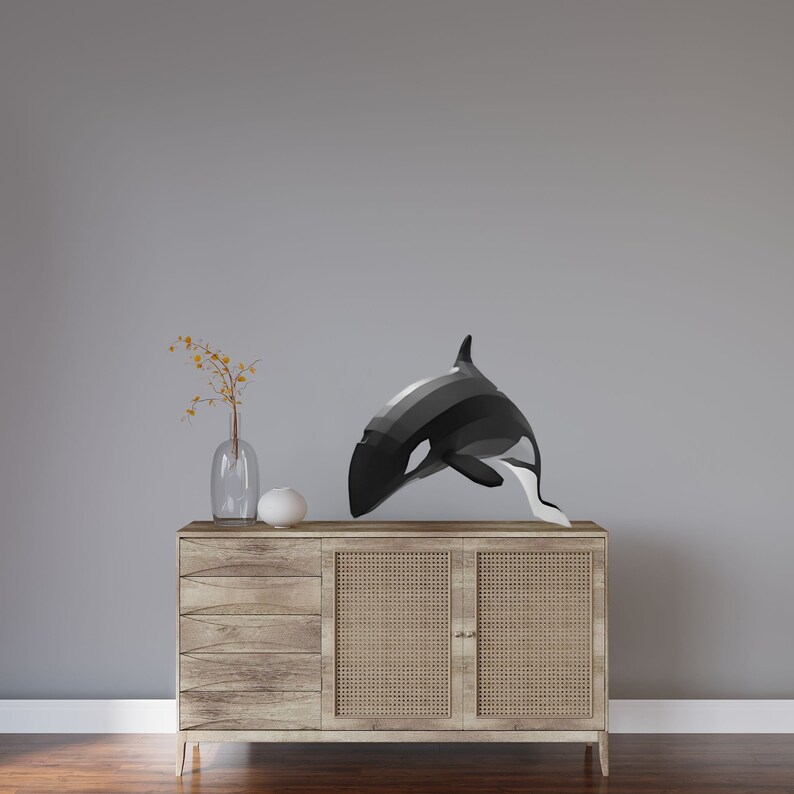 Orca 3D Papercraft Killer Whale Model Kit 100cm Long - Etsy