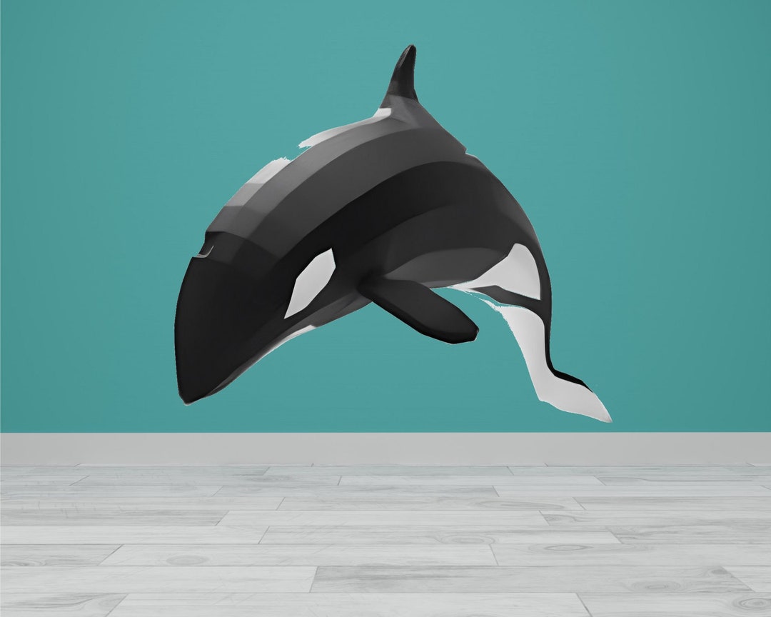 Orca 3D Papercraft Killer Whale Model Kit 100cm Long - Etsy