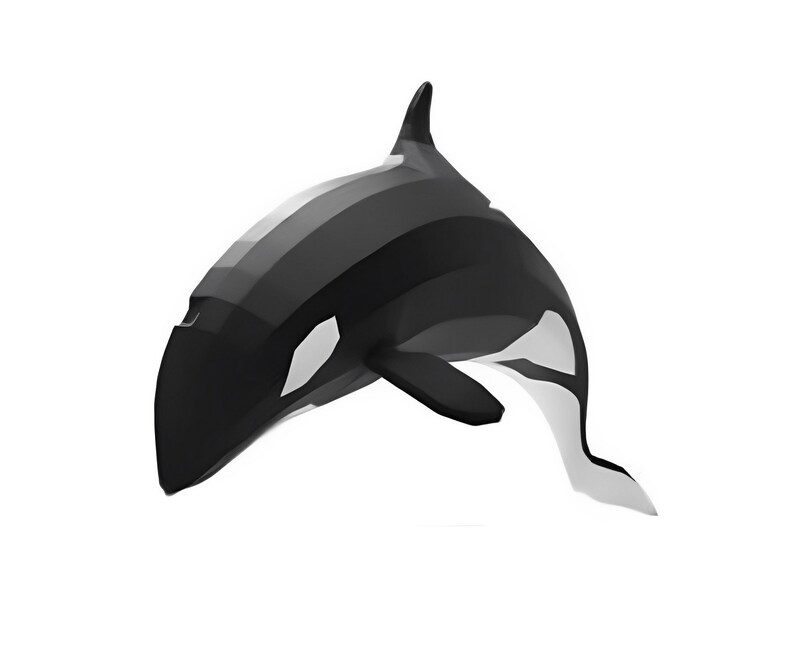 Orca 3D Papercraft Killer Whale Model Kit 100cm Long - Etsy