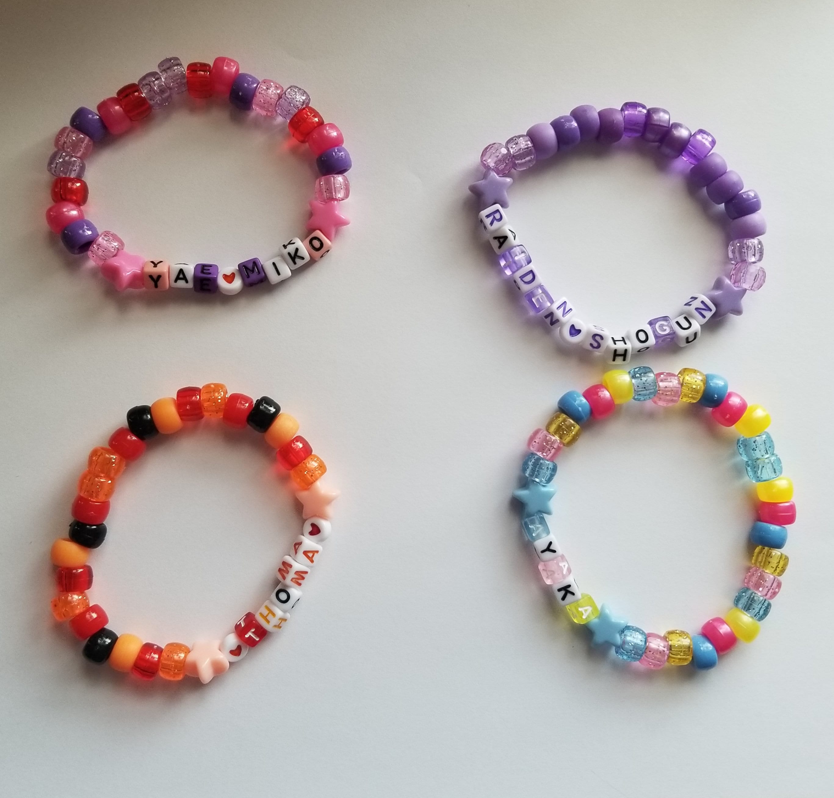 Genshin Impact Inazuma Kandi Beaded Bracelets / Yae Miko, Raiden Shogun ...