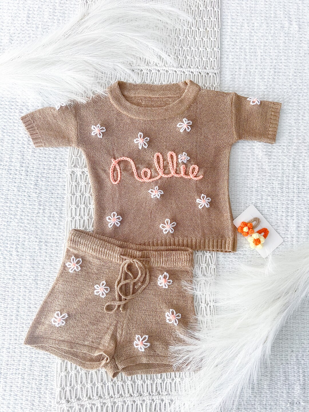 Personalized Youth Girls Summer Knit Set - Etsy