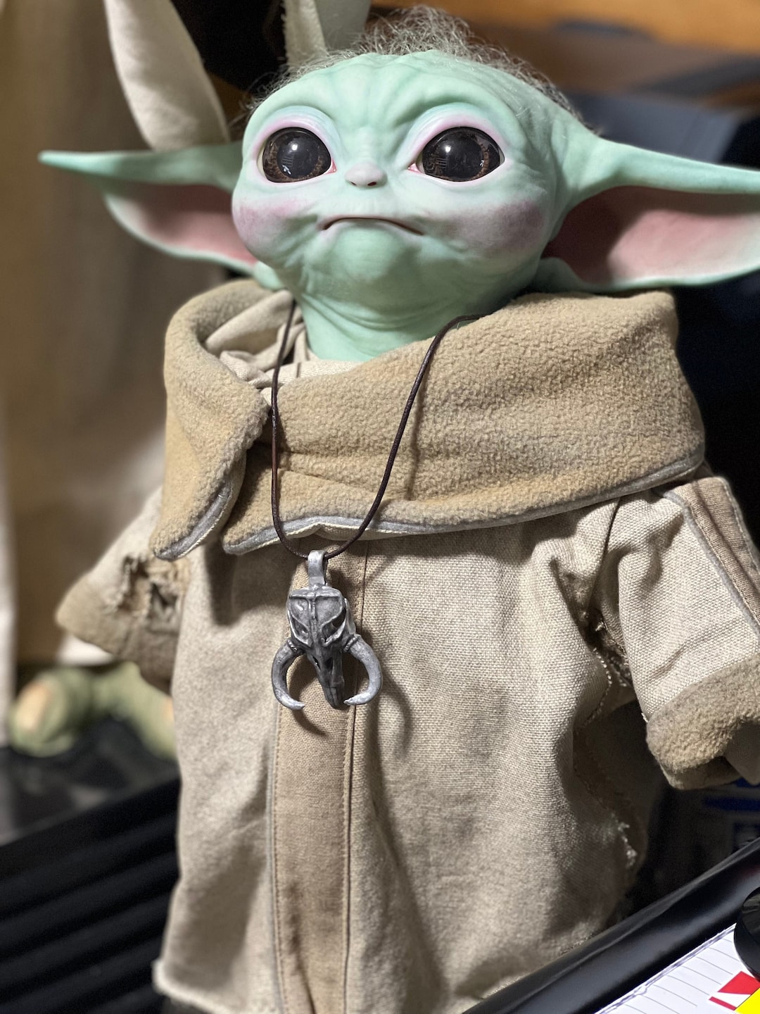 Star Wars Mandalorian Grogu’s Mythosaur Pendant Necklace Prop Replica ...