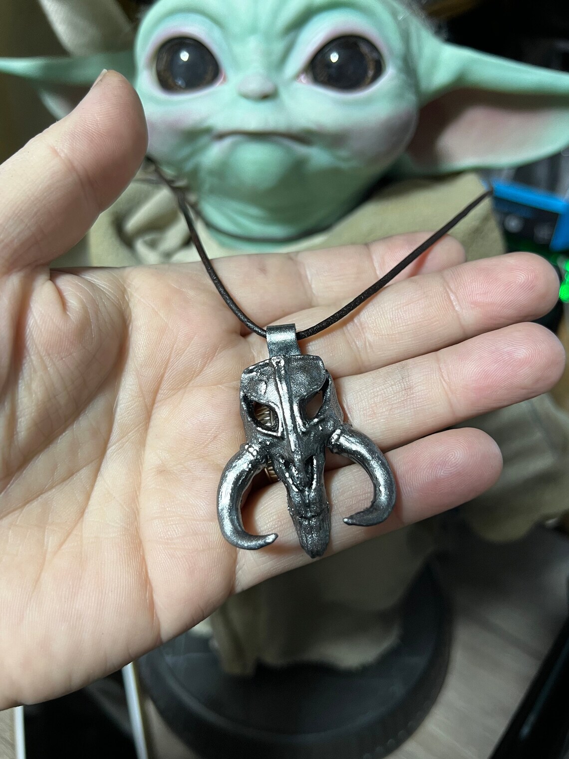 Star Wars Mandalorian Grogu’s Mythosaur Pendant Necklace Prop Replica ...