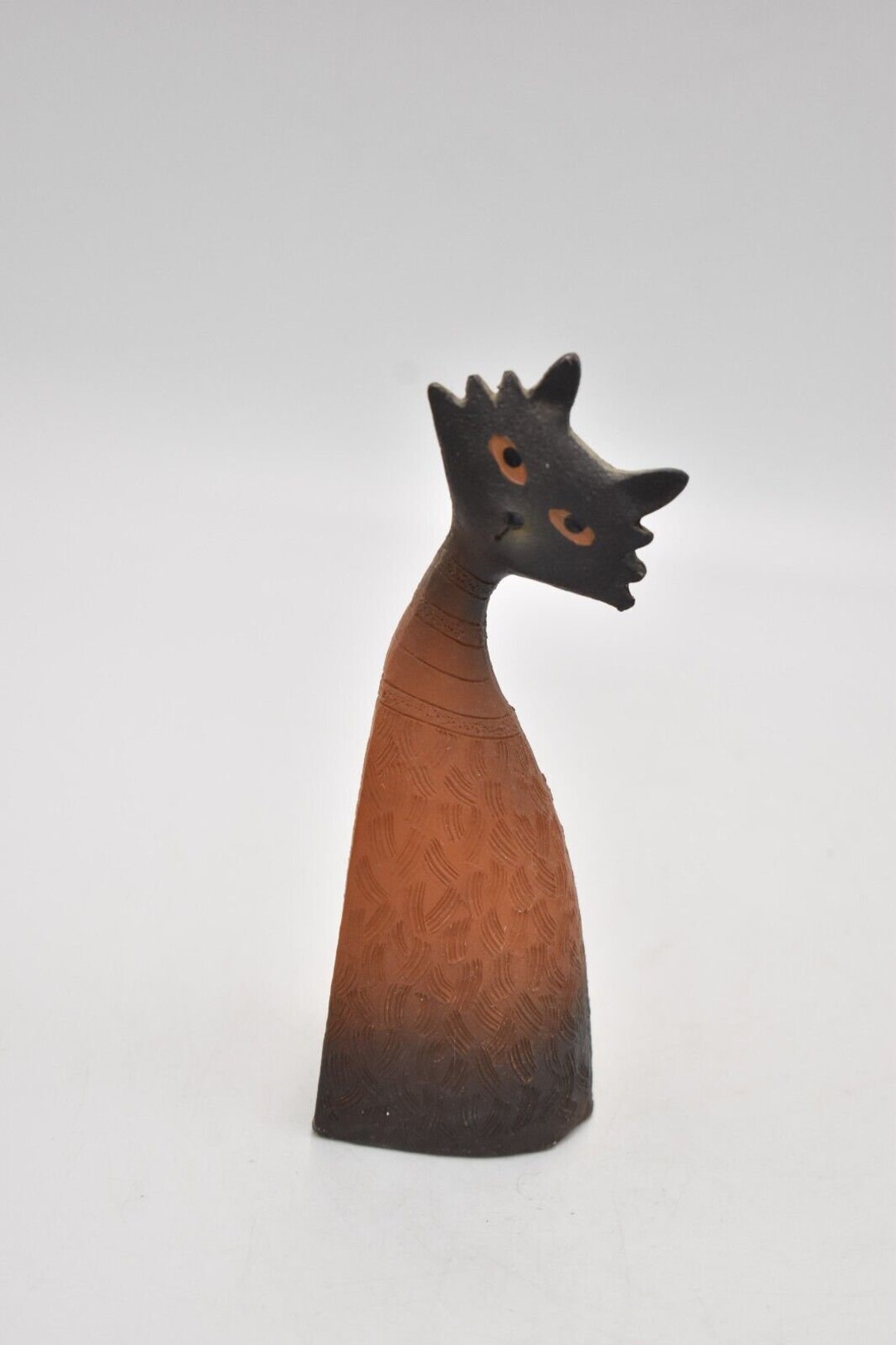 Vintage Long Neck Cat Figurine Statue Ornament - Etsy
