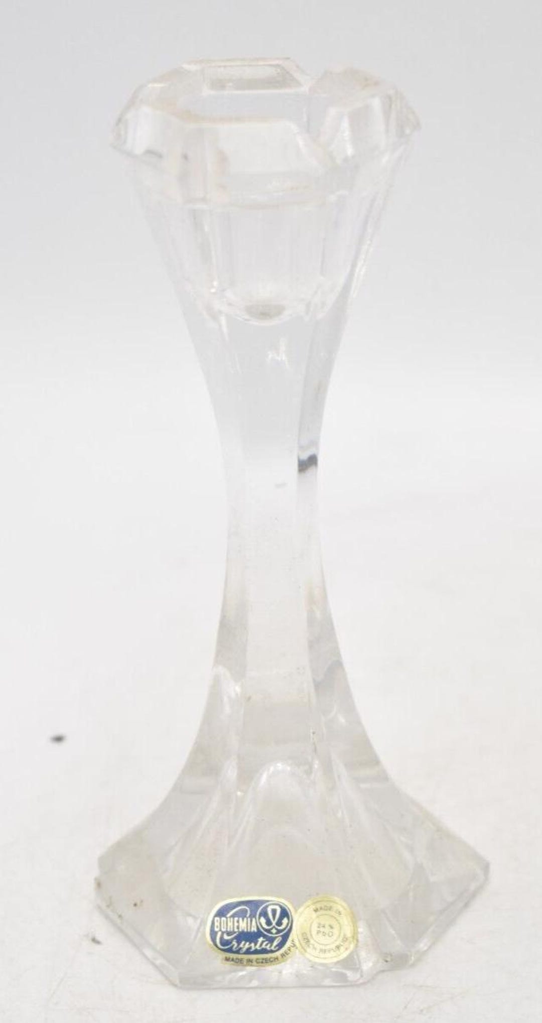 Vintage Bohemia Crystal Stem Vase Czech Republic Art Glass 15.cm - Etsy
