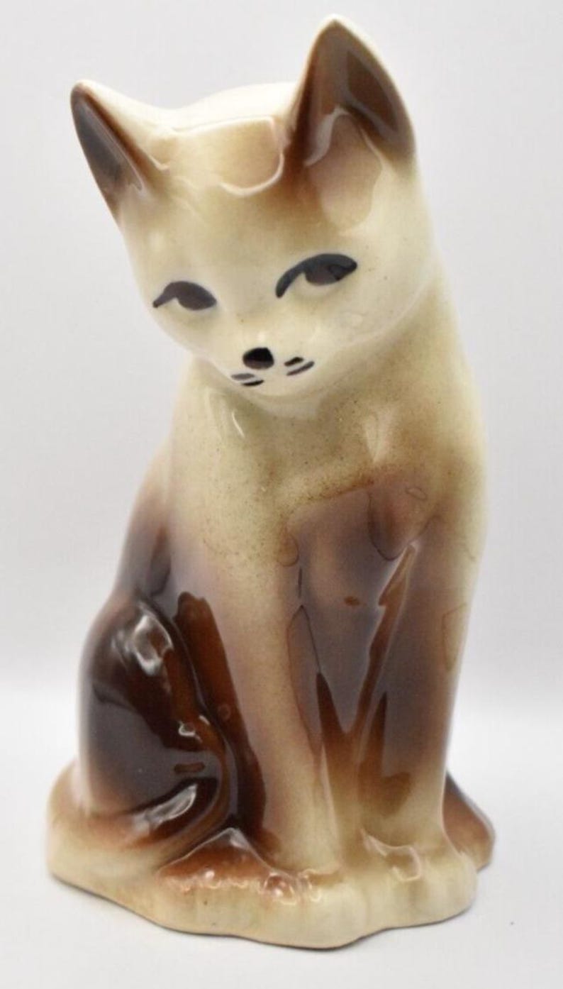 Vintage Large Siamese Cat Figurine/ Statue/ Ornament - Etsy