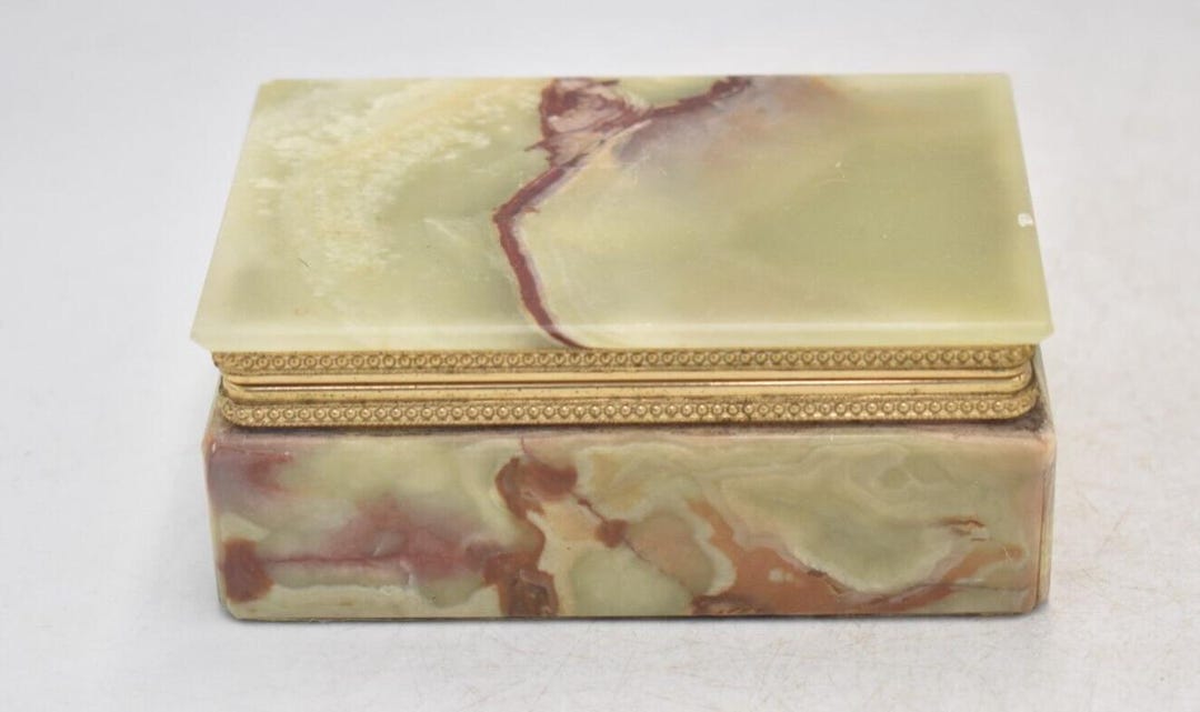 Vintage Onyx Marble Cigarette Box Jewellery Box Trinket Box - Etsy