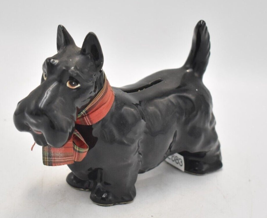 Vintage Black Scottie Dog Money Box Coin Bank Piggy Bank - Etsy