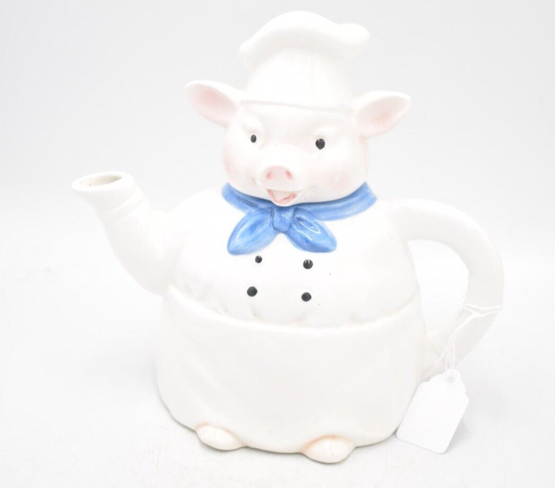 Vintage Pig Dressed as a Chef Teapot Novelty Decorative Collectible ...