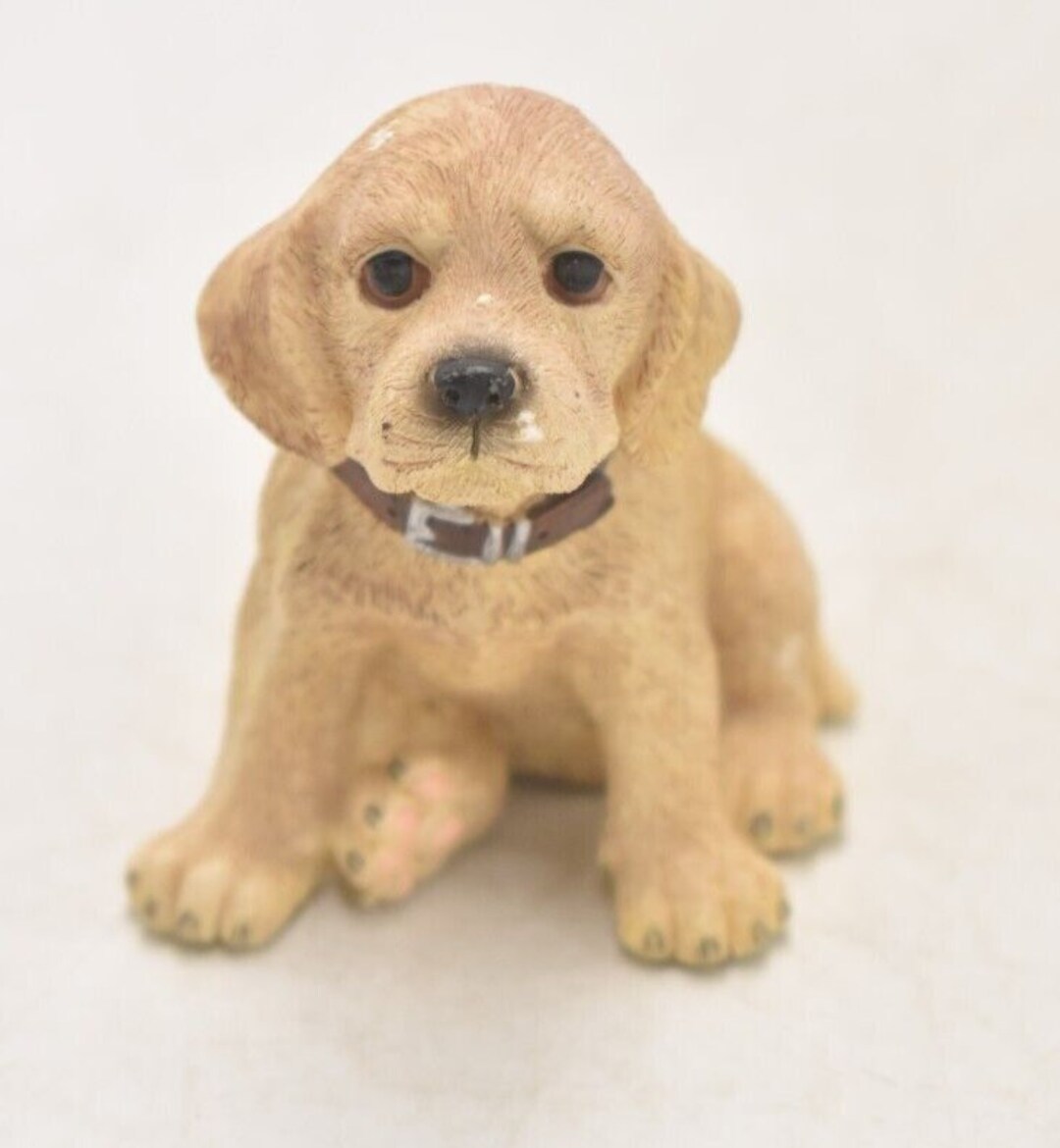 Vintage Golden Labrador Puppy Dog Figurine Statue Ornament - Etsy