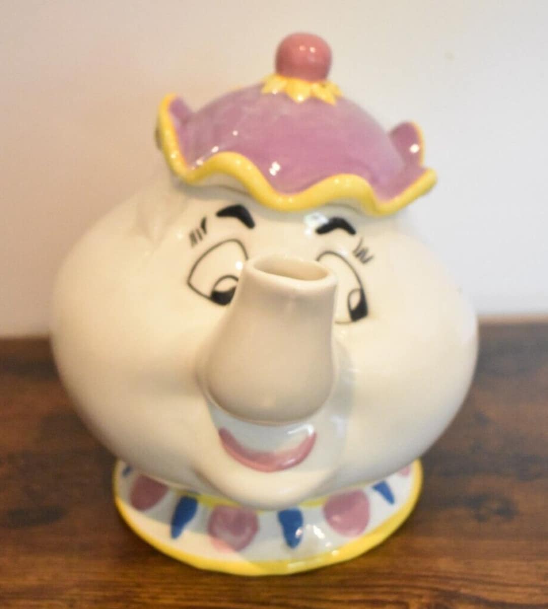 Vintage Disney Beauty and the Beast Mrs. Potts Teapot Ceramic - Etsy