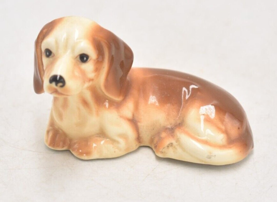 Vintage Dachshund Dog Bone China Figurine Statue Ornament - Etsy