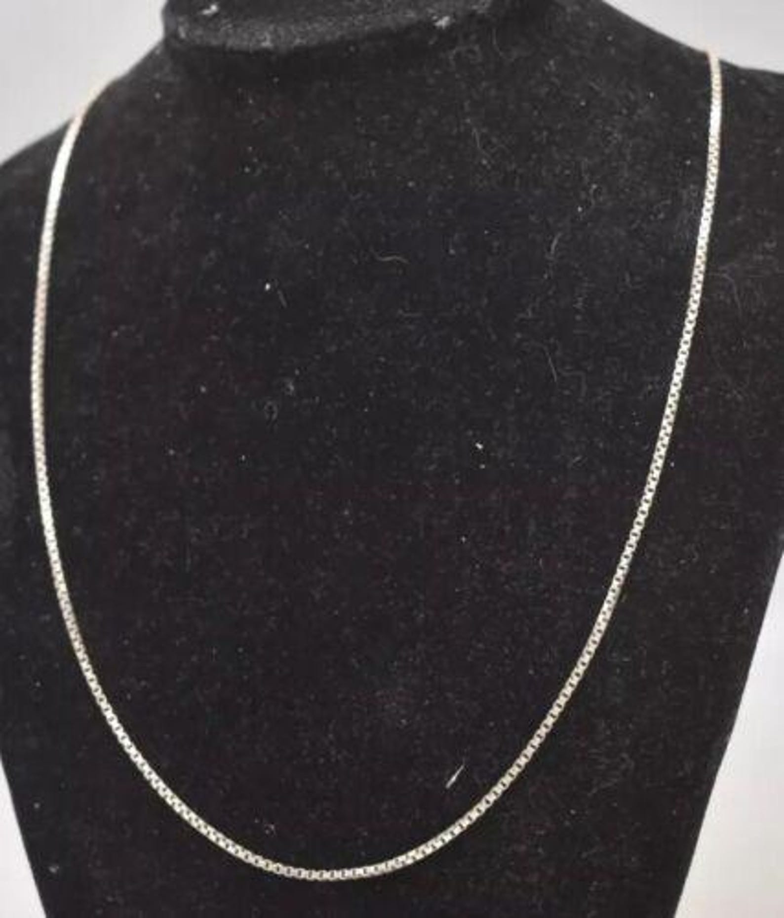 Vintage Sterling Silver 925 Italian Box Chain Necklace 54cm - Etsy