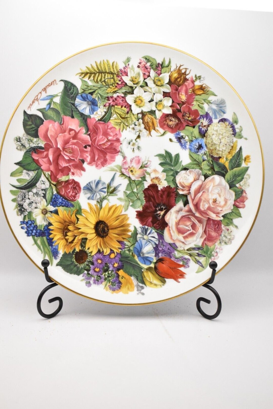 Ursula Band Hutschenreuther German Grande Finale 1989 Floral - Etsy