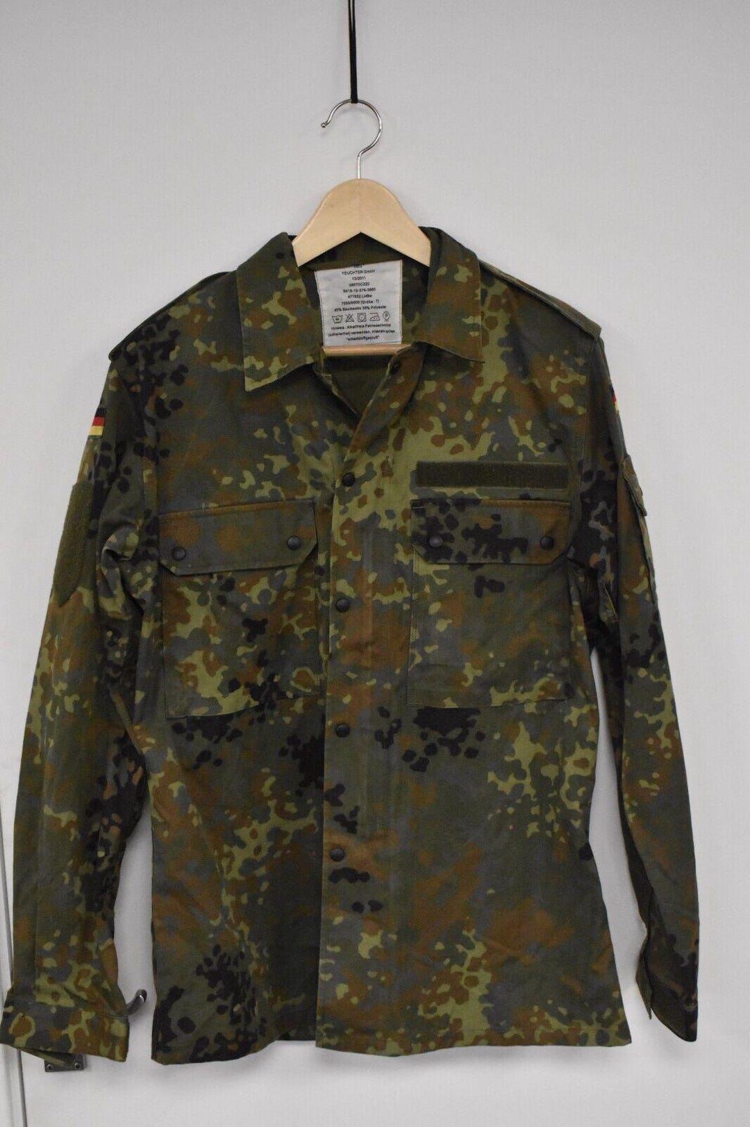 German Army Flecktarn Camo Field Shirt Jacket – Chest Size 42" - Etsy