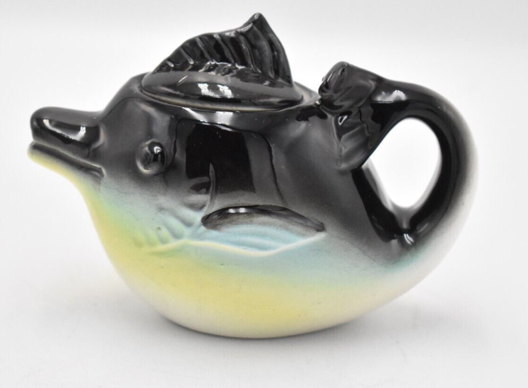 Vintage Dolphin Teapot Novelty Decorative Collectible - Etsy