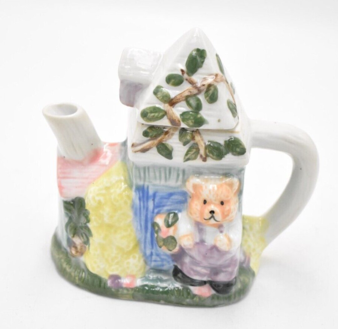 Vintage Teddy Bear Teapot Novelty Decorative Collectible - Etsy