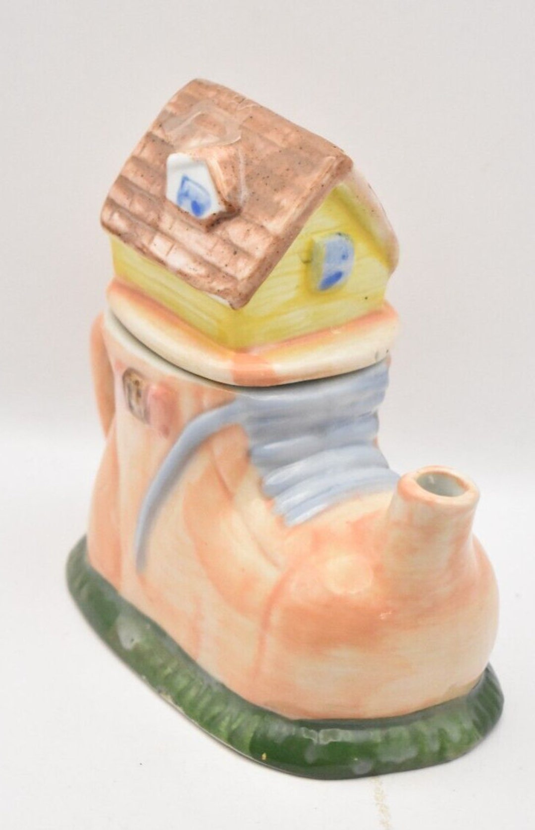 Vintage Novelty Boot Shaped House Teapot Collectible Decorative - Etsy