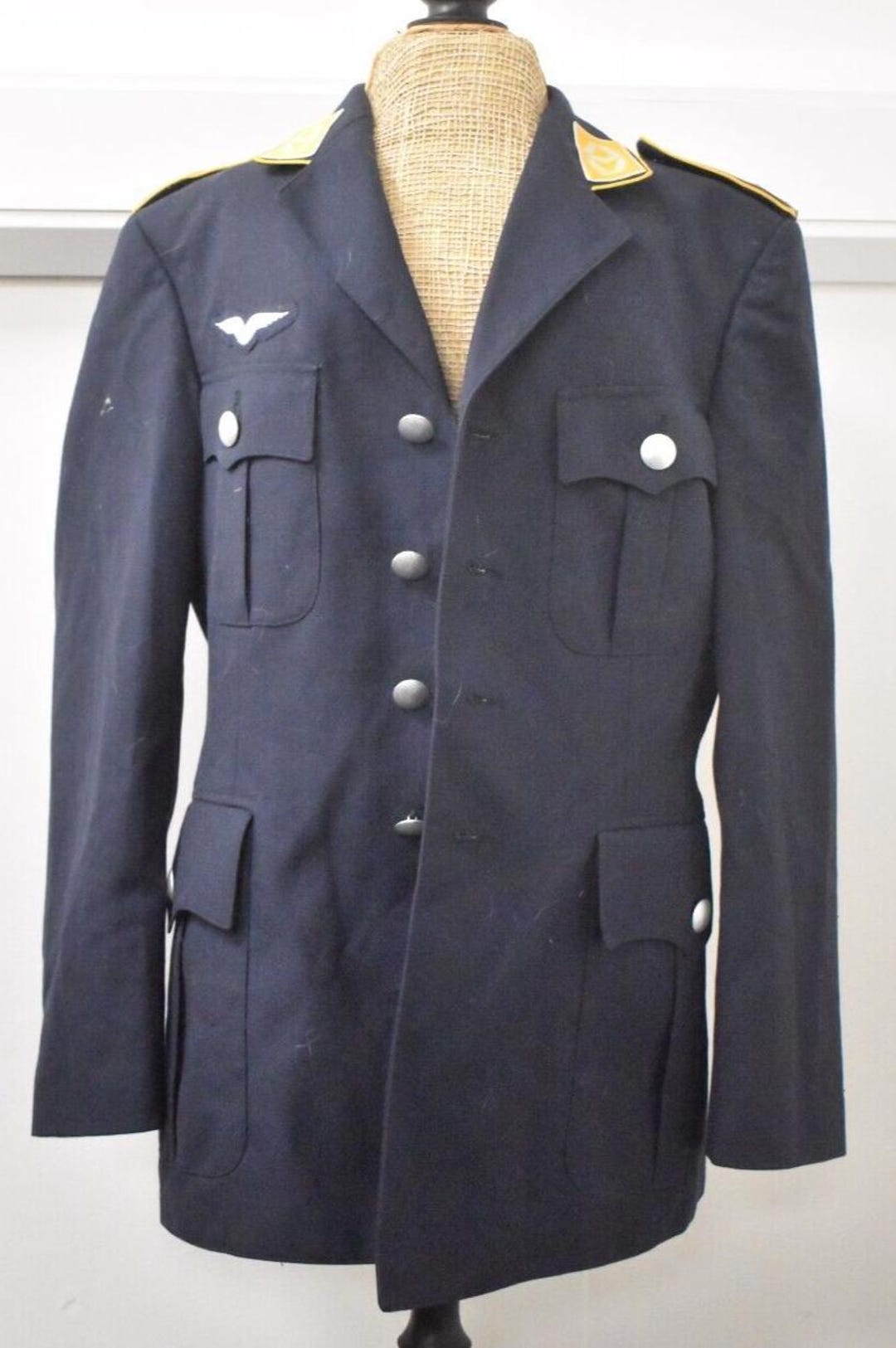 West German Air Force Luftwaffe Unteroffizier Blue Dress Jacket Tunic ...