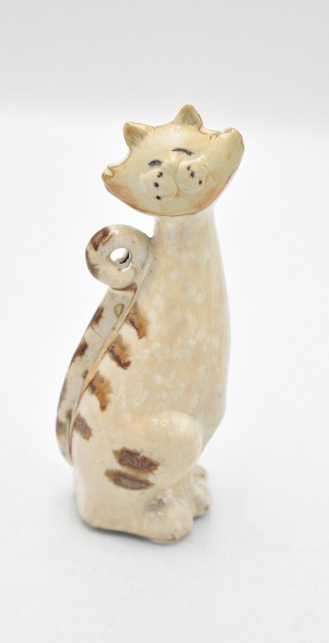 Vintage Studio Pottery Long Neck Cat Figurine Statue Ornament - Etsy