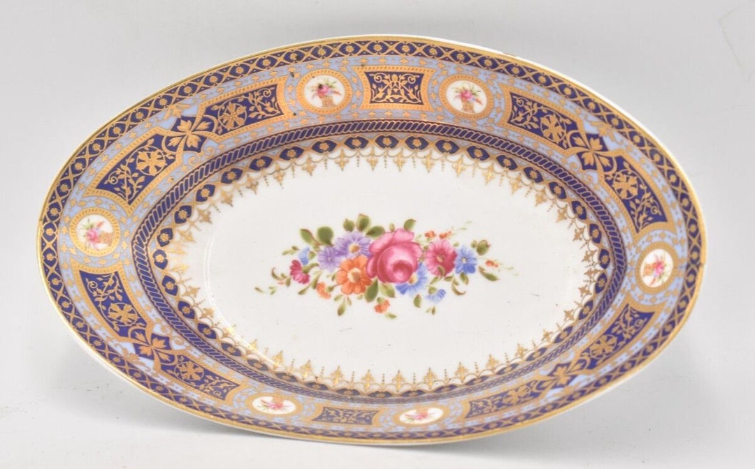 Vintage Regal Porcelain Oval Floral Flower Pattern Trinket Dish - Etsy