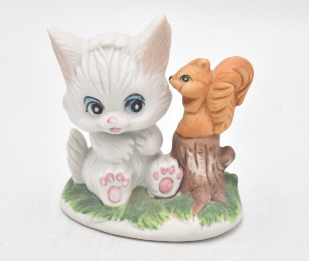 Vintage Cartoon Cat Figurine Statue Ornament - Etsy