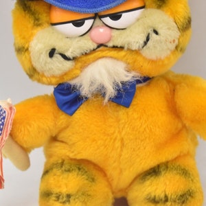 Vintage 1981 Dakin Garfield Uncle Sam Plush Cuddly Soft Toy - Etsy