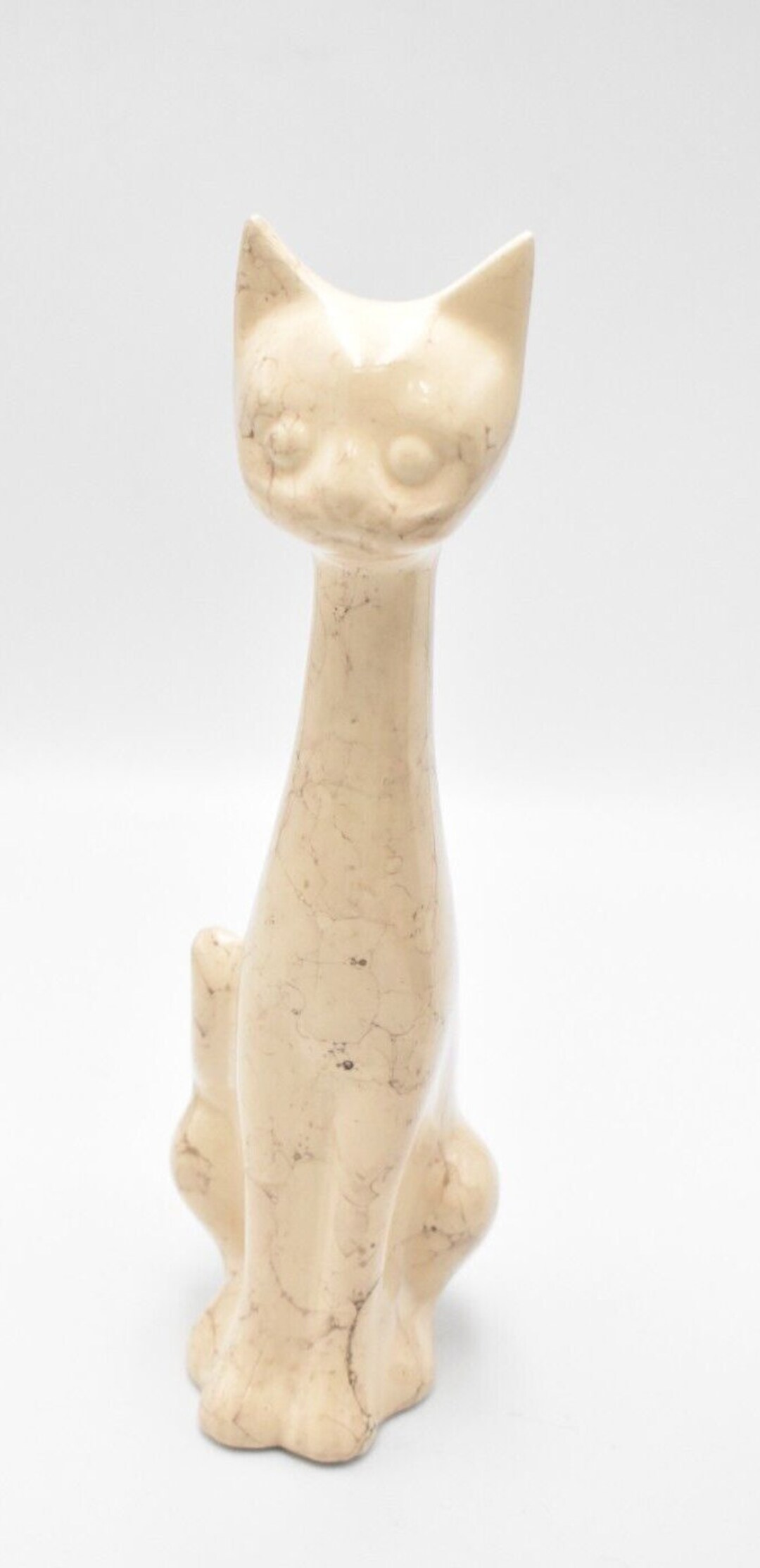Vintage Italian Long Neck Cat Marble Design Figurine Statue Ornament - Etsy