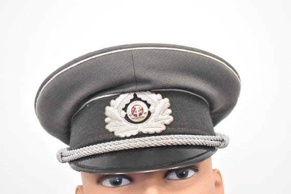 East German Army DDR NVA Officer’s Cap – White Piping… - Gem