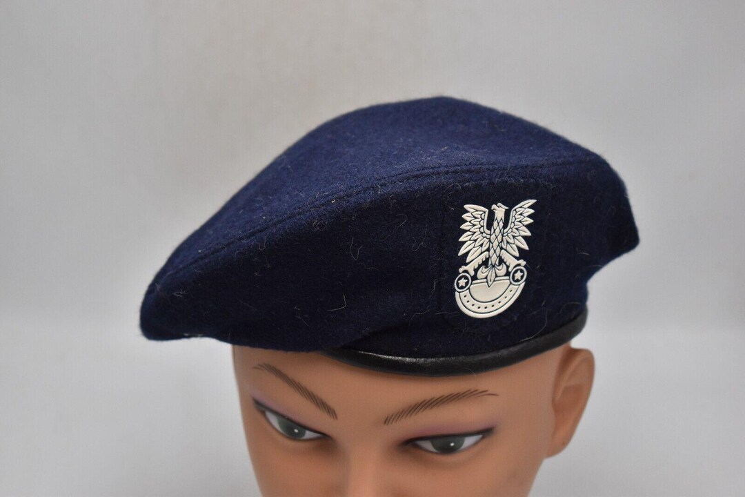 Vintage Polish Army Dark Blue Beret Flash Engineers – Size 54 - Etsy