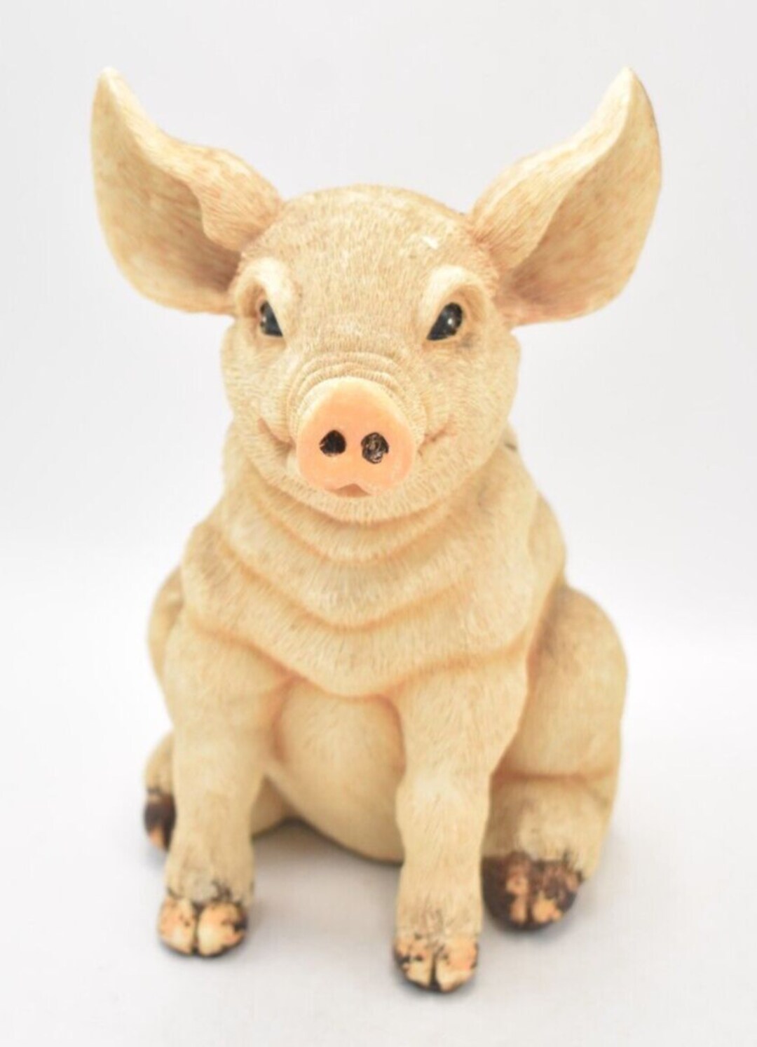Vintage Resin Pig Figurine Statue Ornament - Etsy