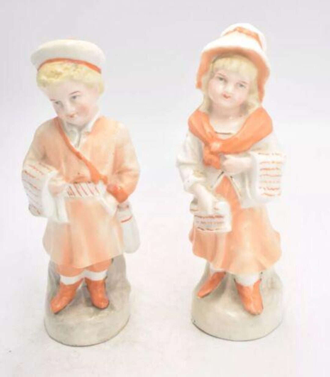 Antique 19th Century German Bisque Boy & Girl Figurine Statues ...