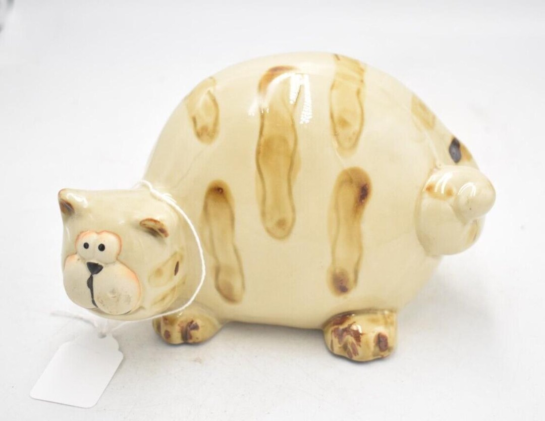 Vintage Studio Pottery Cat Figurine Statue Ornament - Etsy