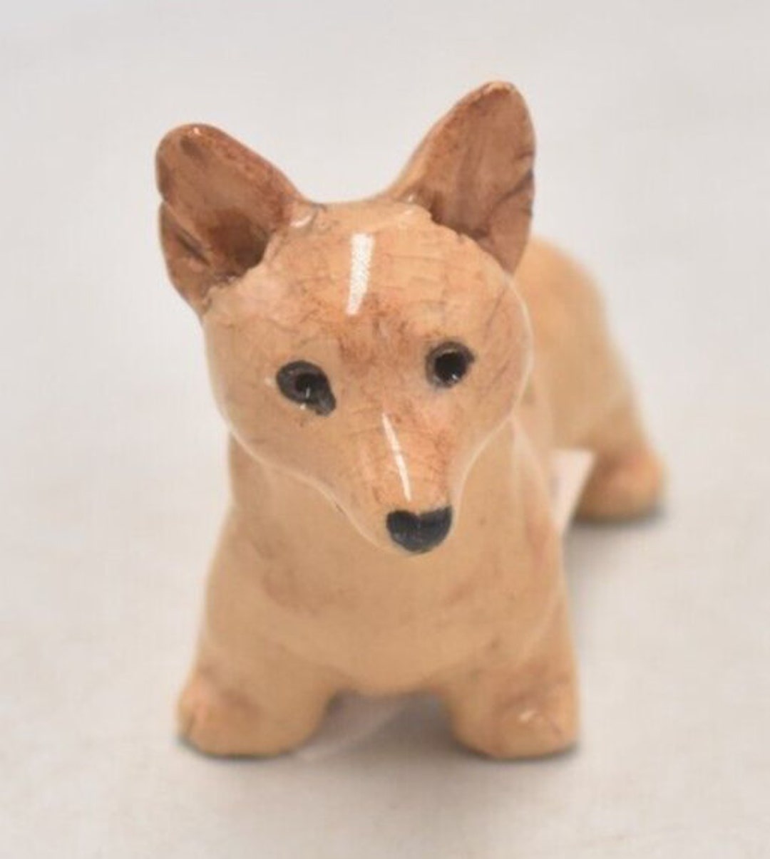 Vintage Studio Pottery Welsh Corgi Dog Figurine Statue Ornament ...