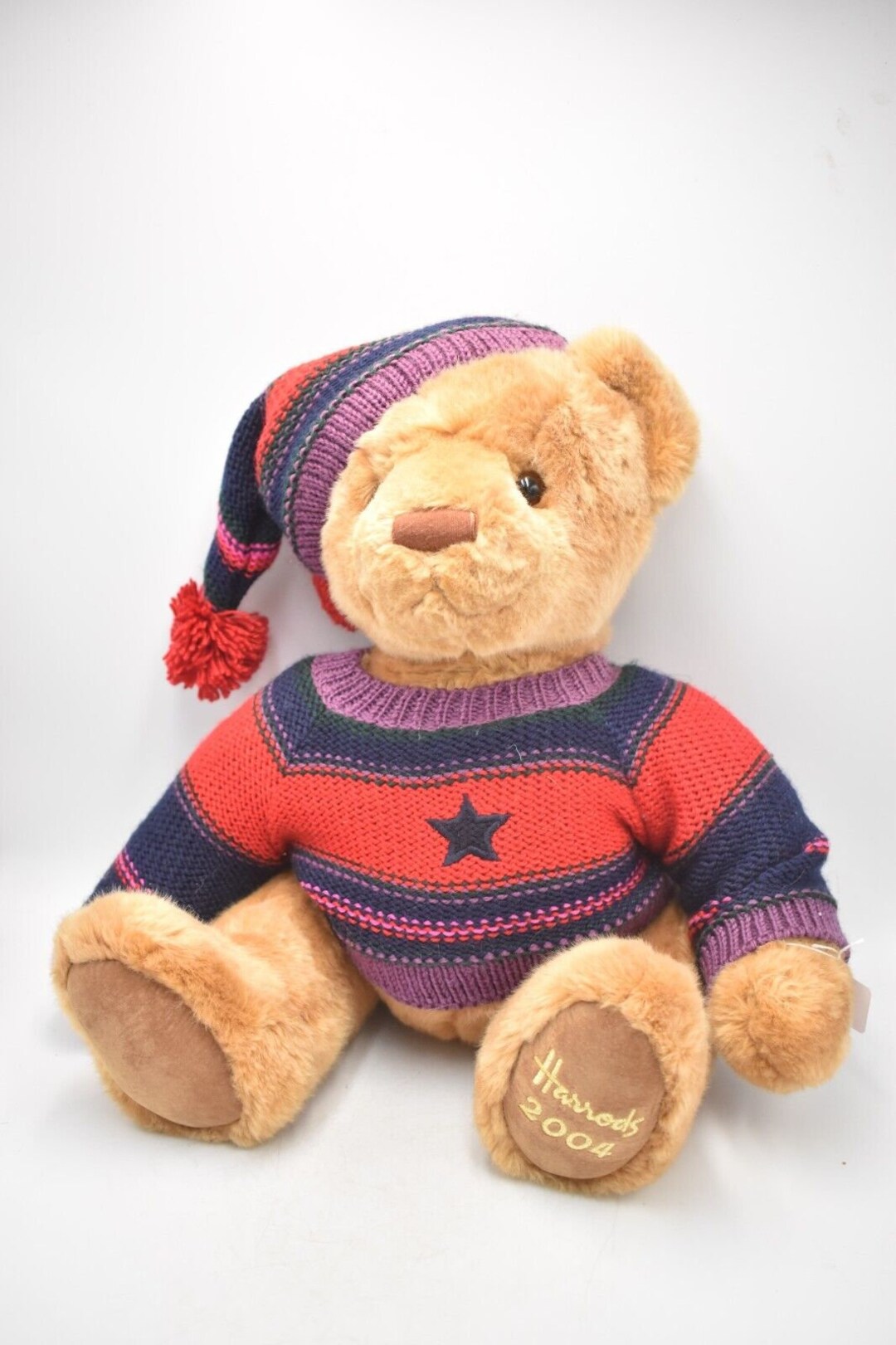 Harrods Christmas Teddy Bear 2004 Thomas Plush Soft Toy - Etsy