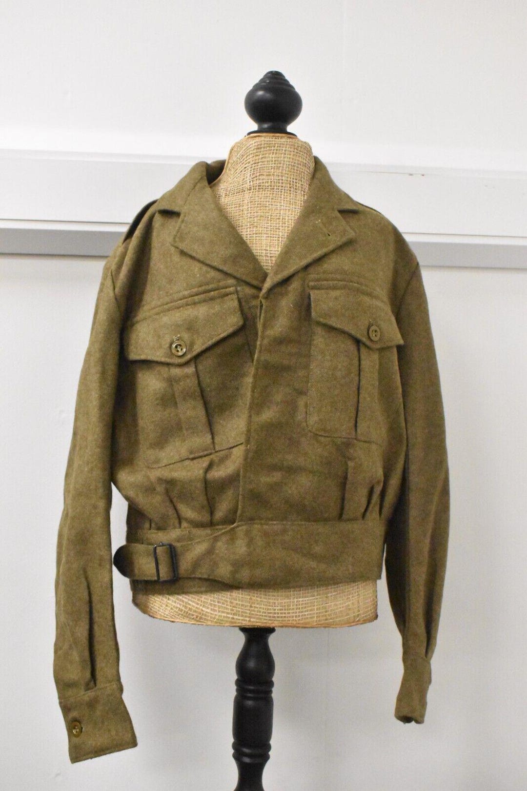 Vintage British Army 1949 Pattern Battledress Blouse 1952 Dated Size 5A ...
