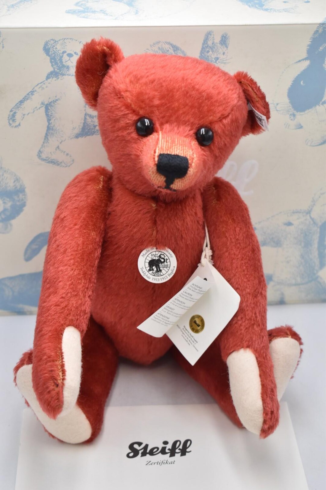 Steiff Teddy Bear Red Replica 1912/1913 – 408793 – Limited Edition #686 ...