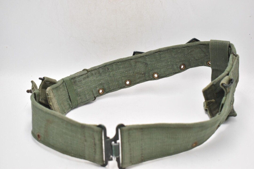 British Army 44 Pattern Webbing Belt With Frog – Dated 1956, Waist 34 ...