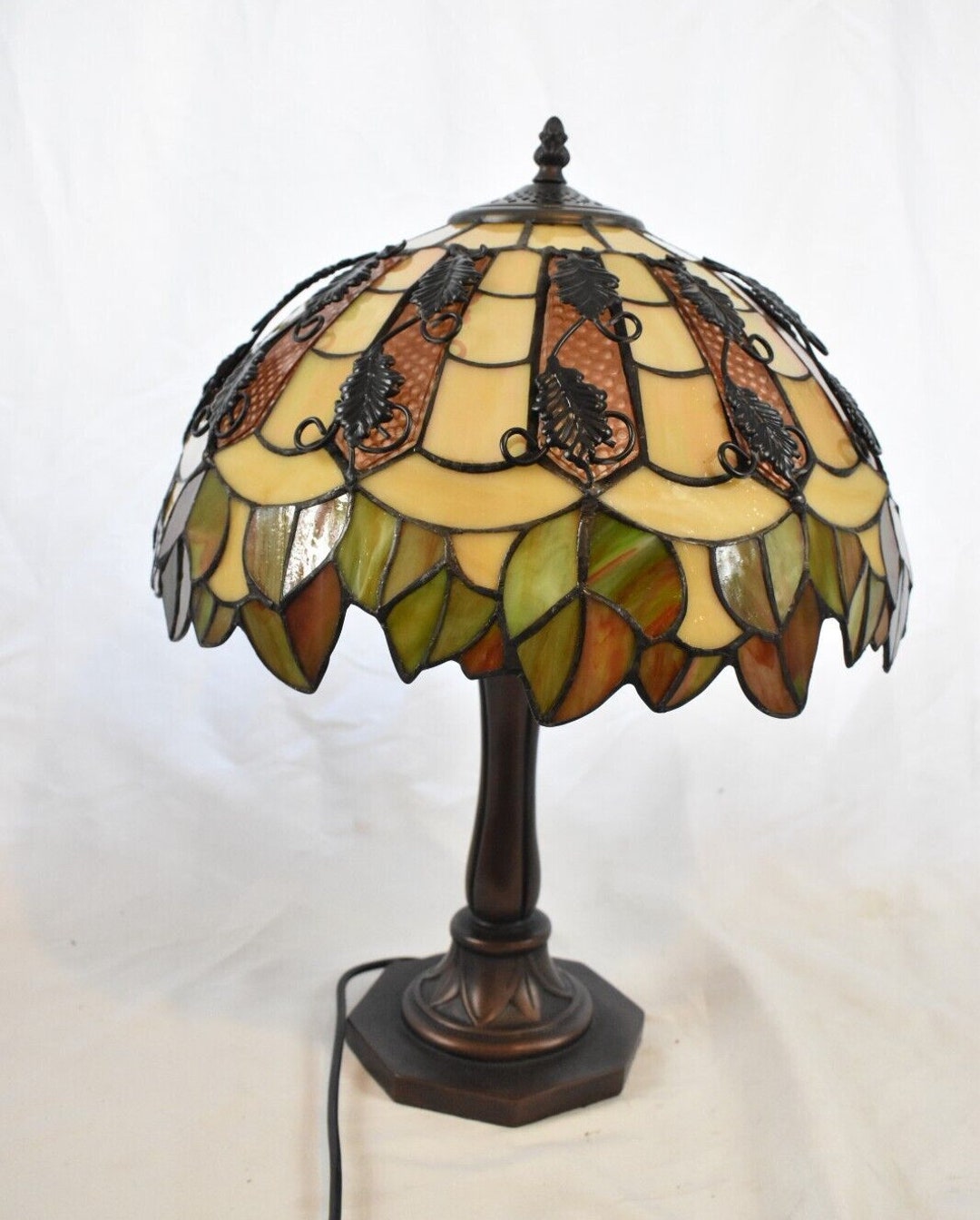 Vintage Tiffany Style Autumn Leaf Table Lamp/ Desk Lamp/ Night - Etsy
