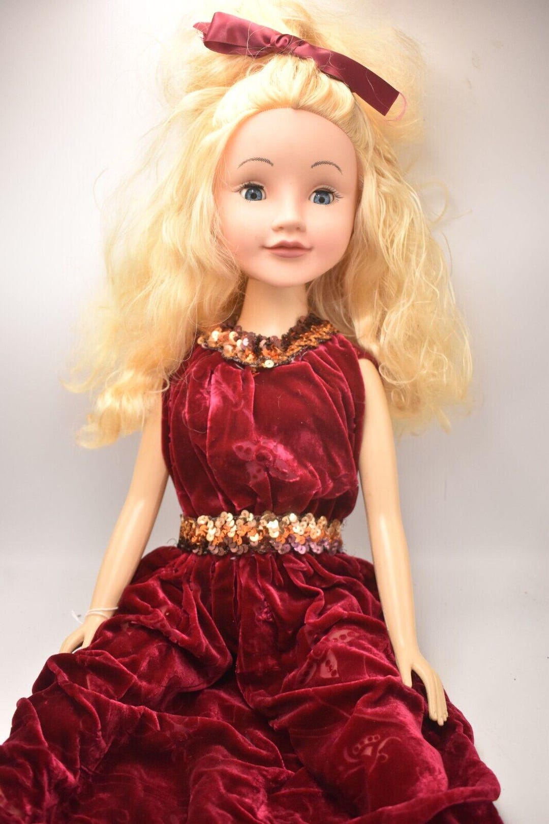 Vintage Large Blinking Jointed Doll Blonde Hair, Blue Eyes 75cm - Etsy